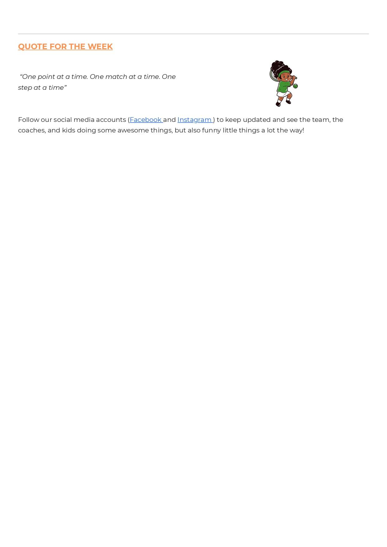 Newsletter Week 9 Term 2 | Slamin Tennis
